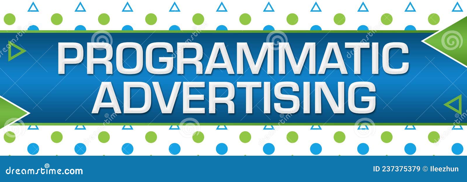 Programmatic Advertising Green Blue Basic Shapes Triangles Horizontal ...