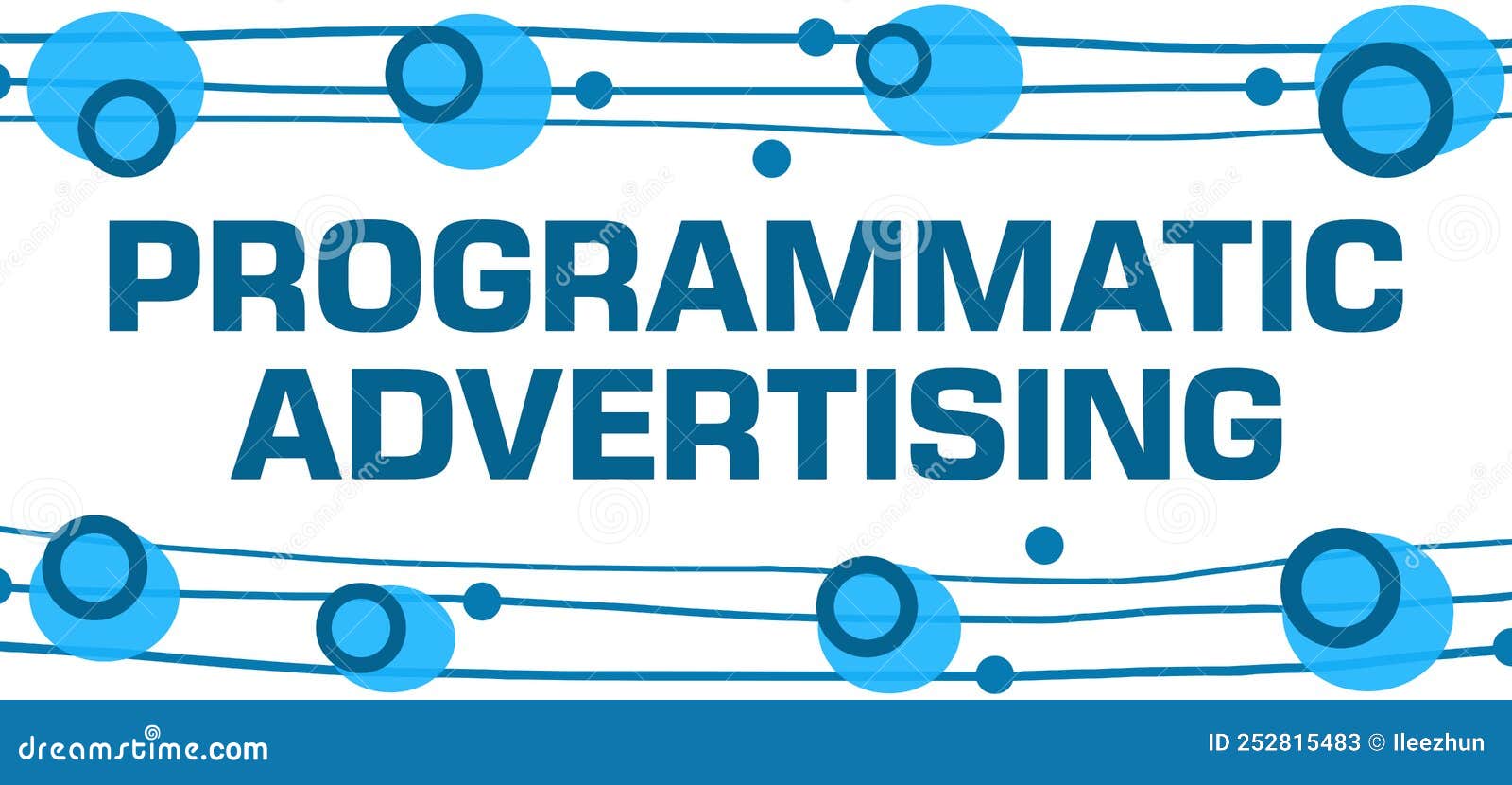 Programmatic Advertising Blue Lines Borders Top Bottom Stock ...