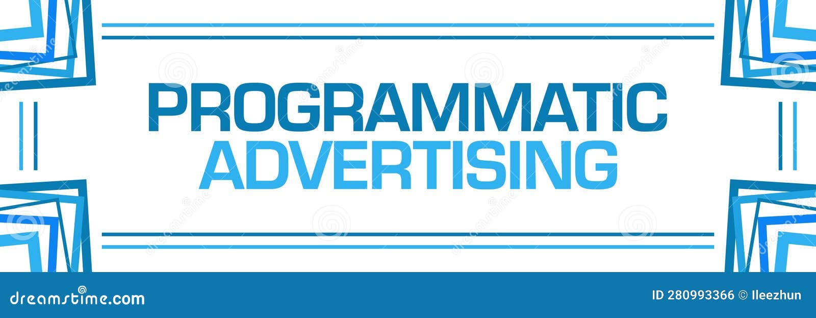 Programmatic Advertising Blue Random Borders Horizontal Royalty-Free ...