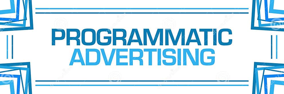 Programmatic Advertising Blue Random Borders Horizontal Stock ...