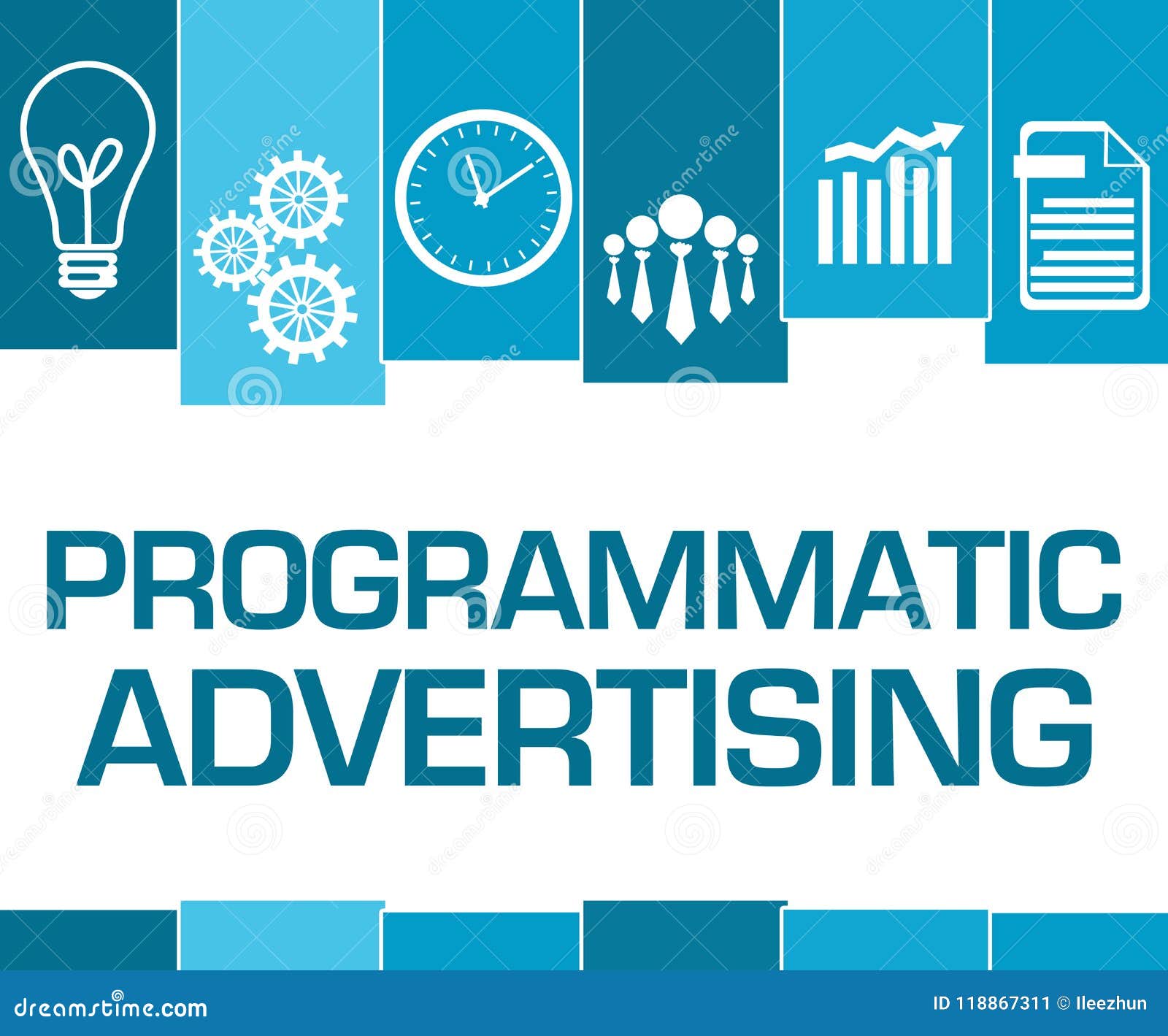 Programmatic Advertising Blue Stripes Symbols Royalty-Free Stock Photo ...