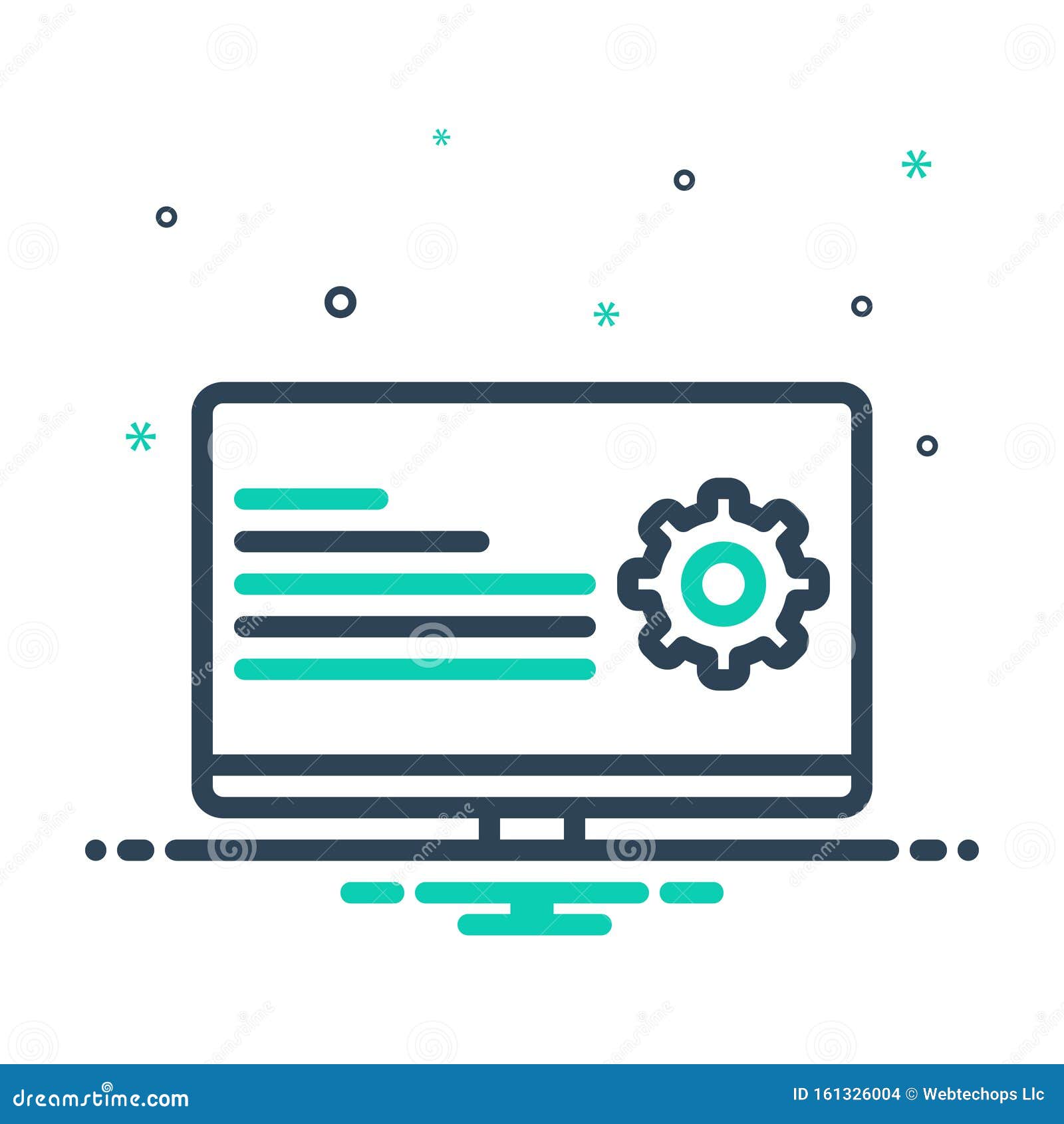 Mix Icon for Programmatic, Coding and Digital Stock Vector ...