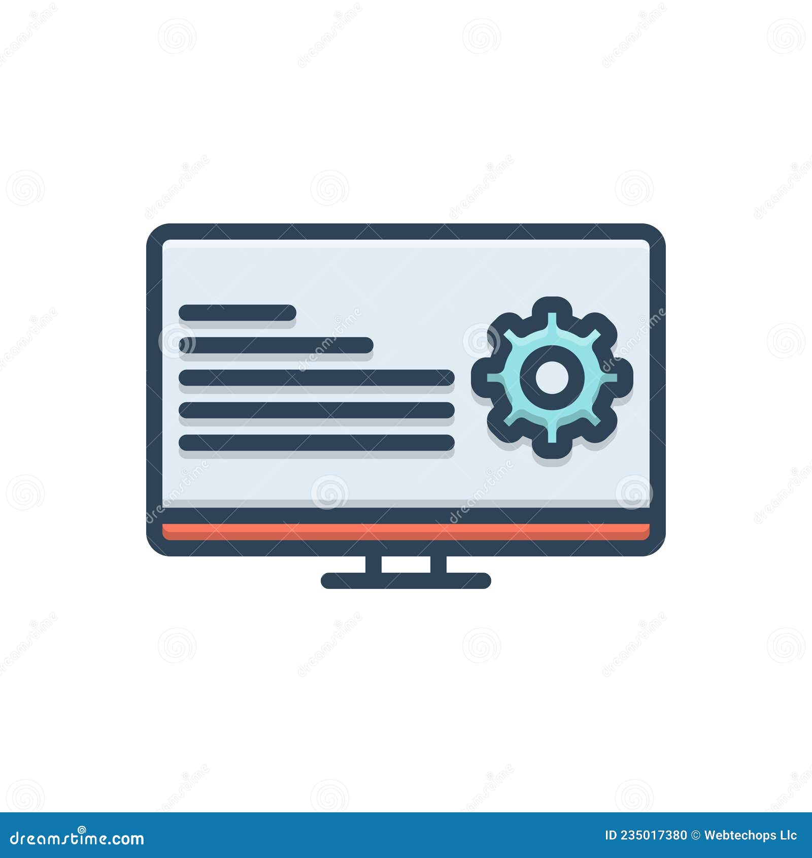 Color Illustration Icon for Programmatic, Coding and Digital Stock ...