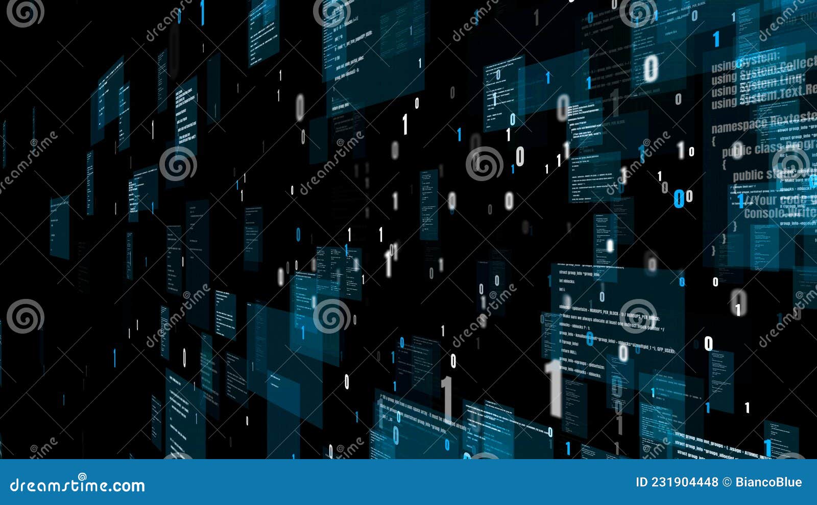 Programmation Visionnaire Et Codage Des Futurs Logiciels Illustration ...