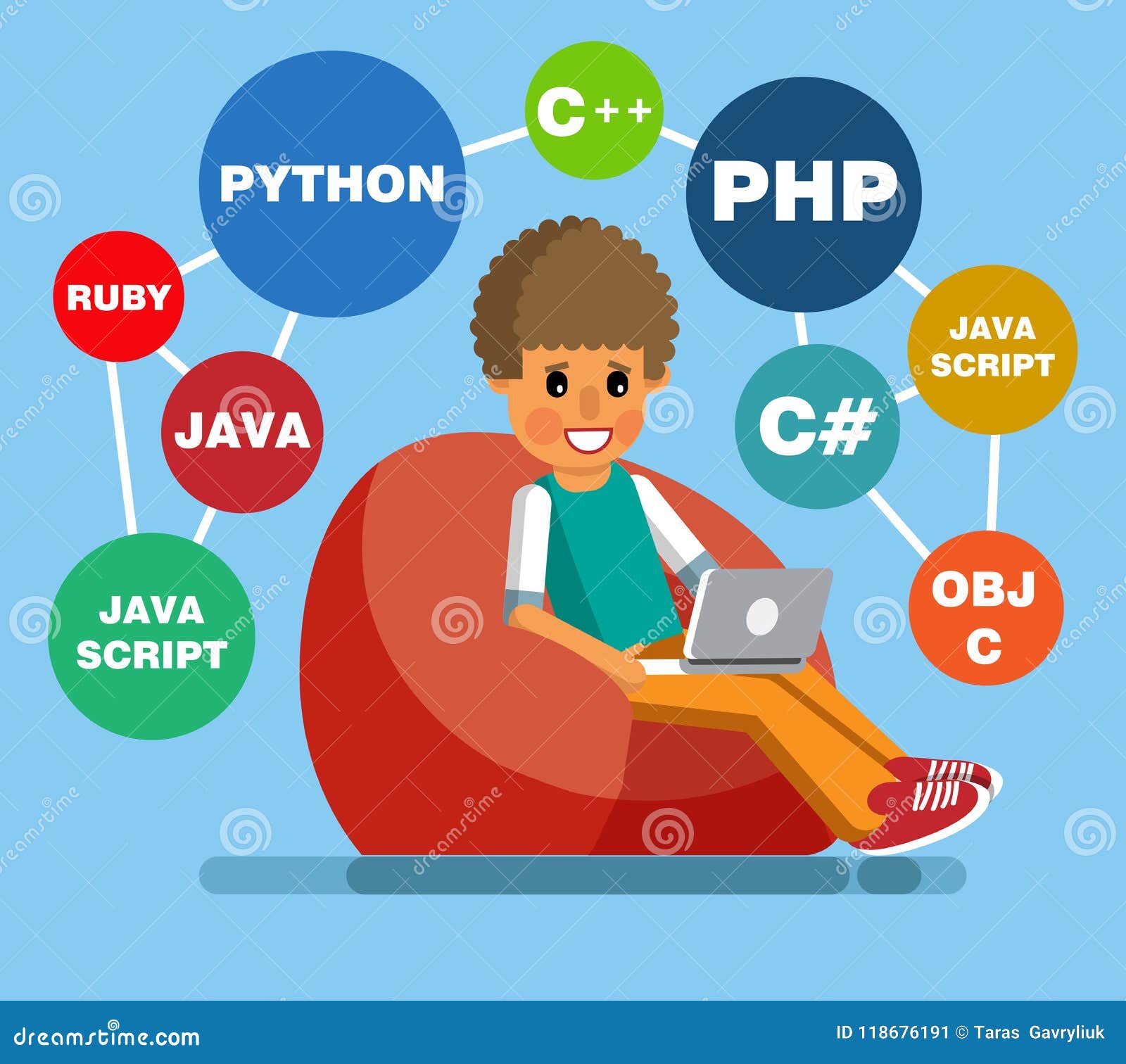 Programmatore illustrazione vettoriale. Illustrazione di taccuino ...