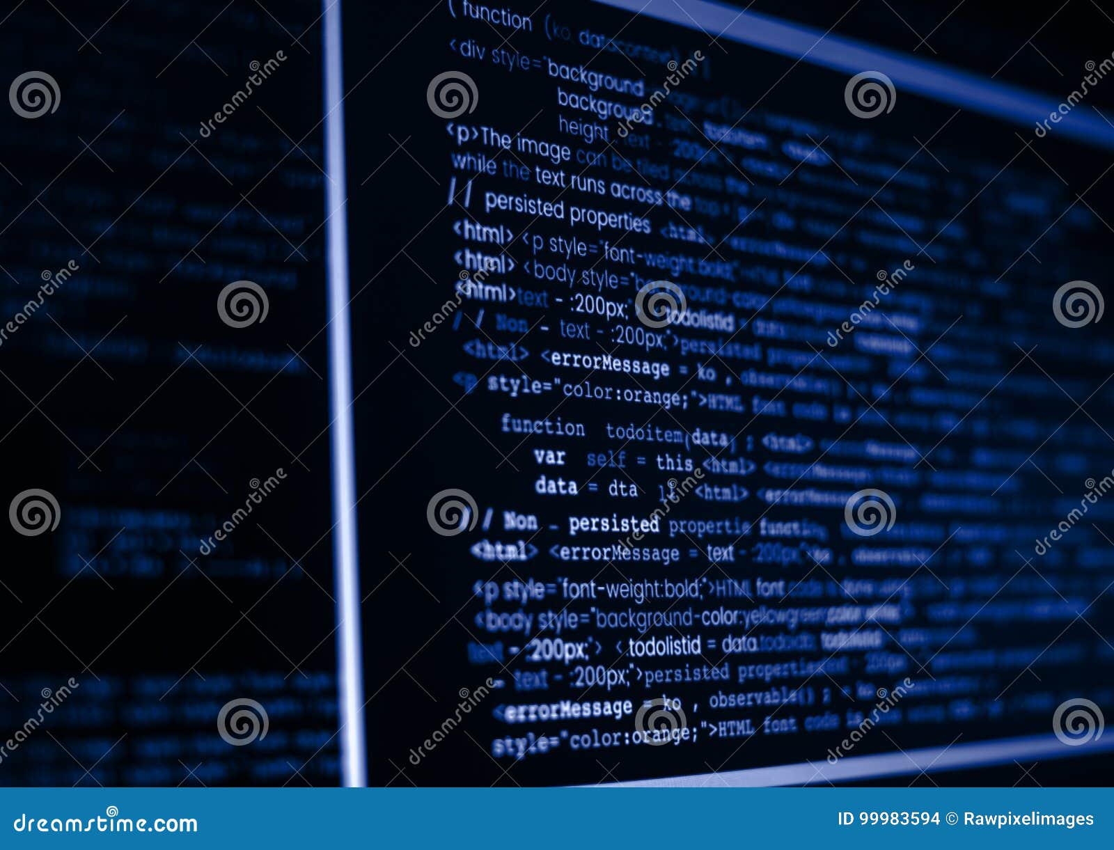 Programme Informatique Codant Sur L'écran Illustration Stock ...