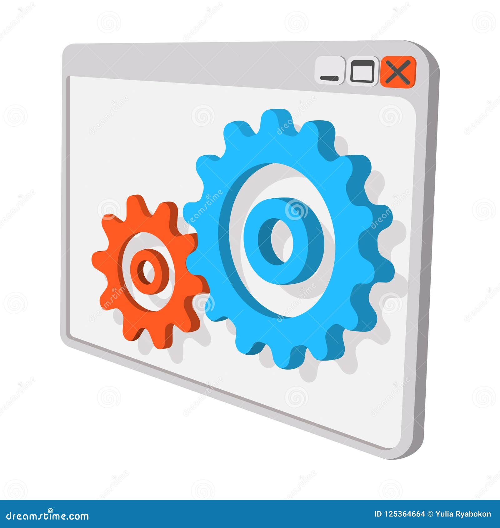 Programme Settings Cartoon Icon Stock Illustration - Illustration of ...