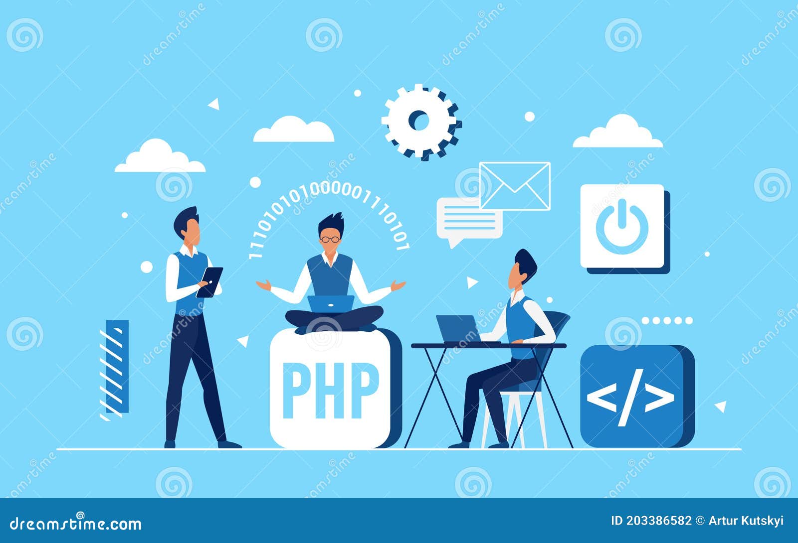 Programmeercoderingsteams Werken Samen Aan De Ontwikkeling Van ...