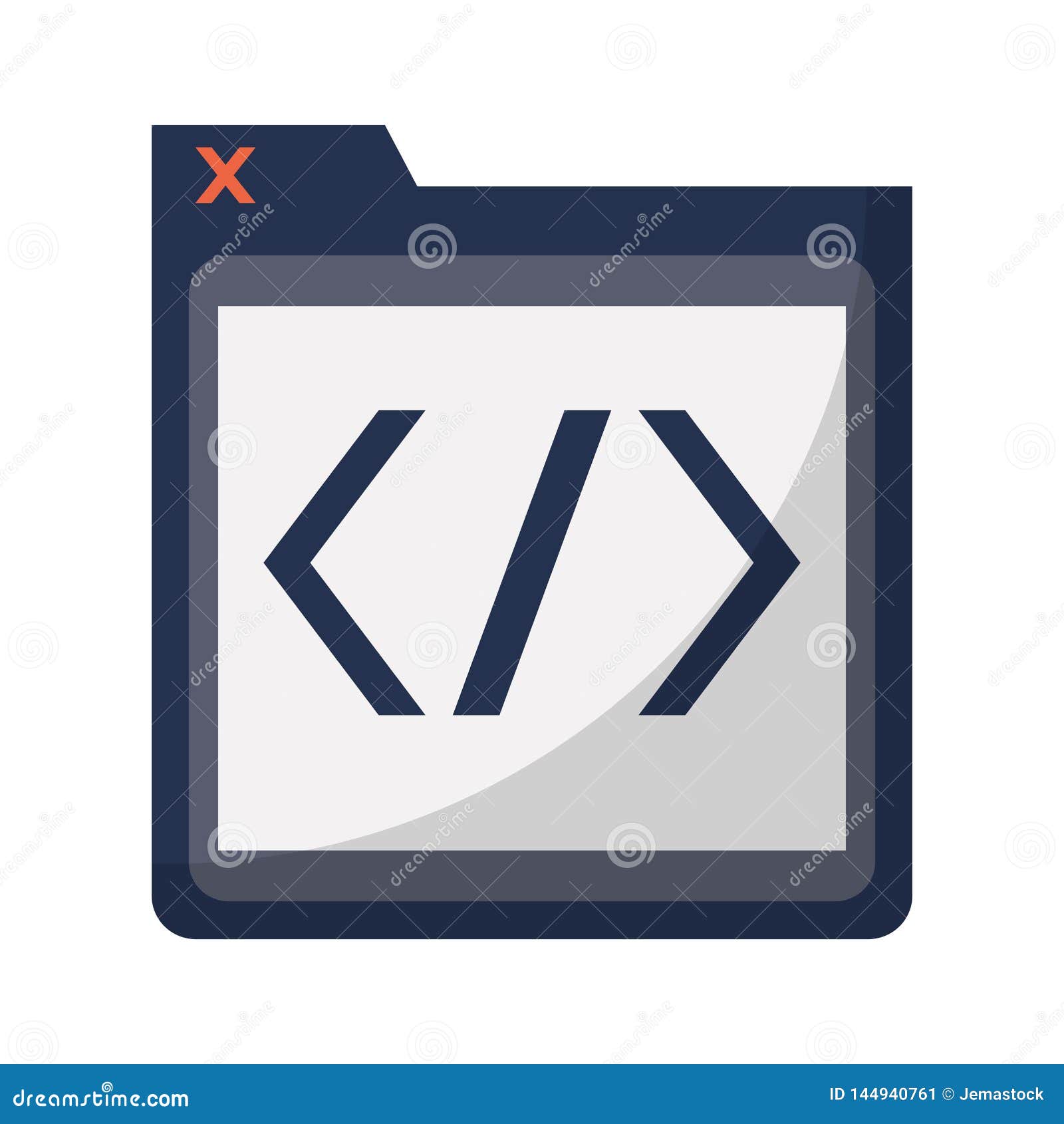 Programmer Code Window Symbol Stock Vector - Illustration of business ...