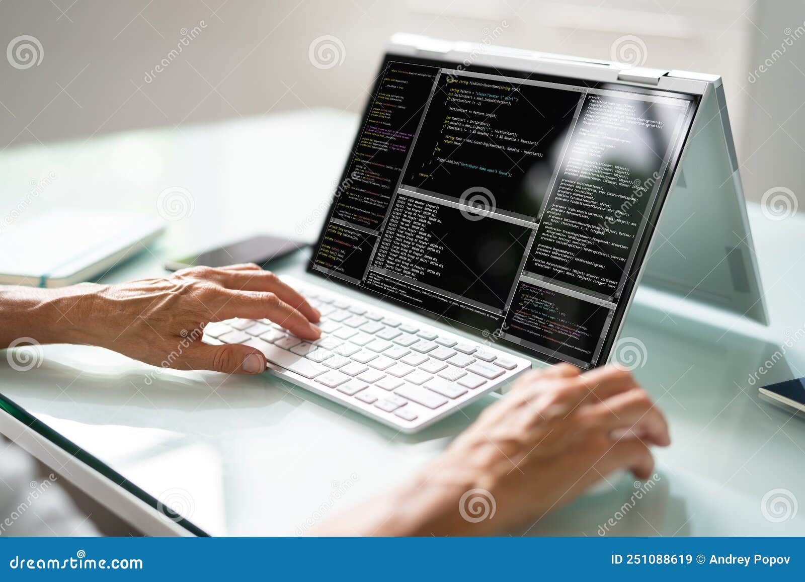 Programmer or Coder at Office Desk Stock Image - Image of caucasian ...