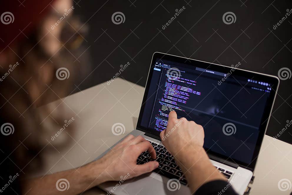 Programmer and Coder Working in the Development Environment. Programmer ...