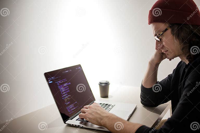 Programmer and Coder Working in the Development Environment. Programmer ...