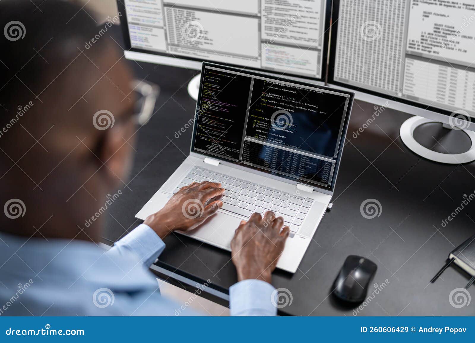 Programmer Coding Classes Web Developer Coder Stock Image Image Of Laptop Spectacles 260606429
