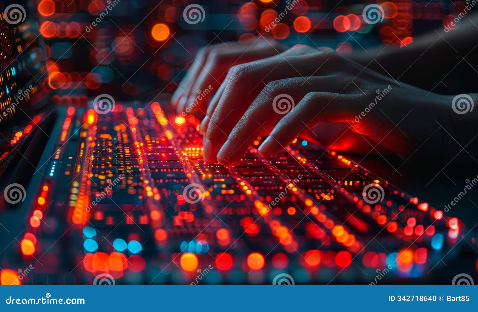 Programmer Coding Iot Software On Laptop With Circuit Board Virtual