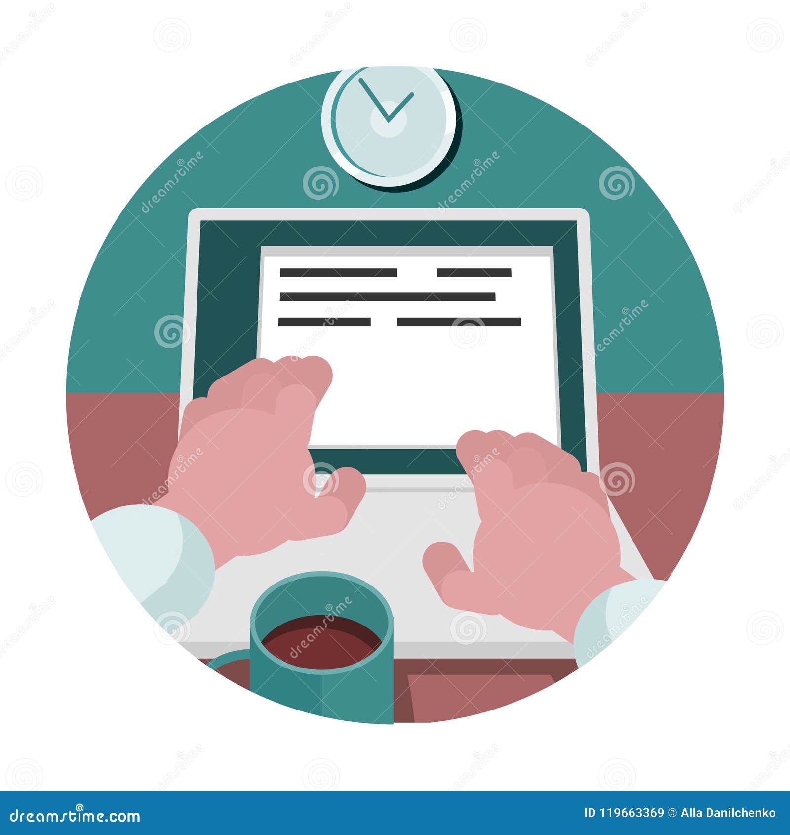 Programmer Coding on Laptop Computer on Work Desk. Code on the Screen ...