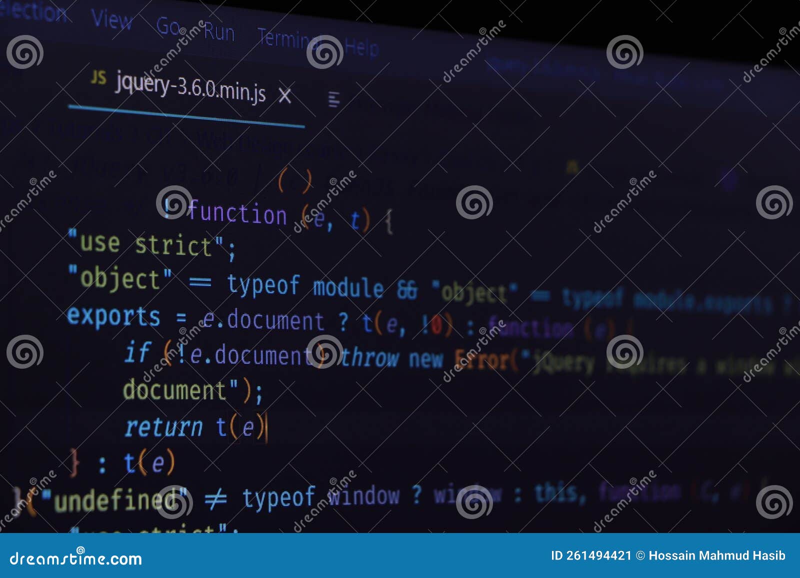 Programmer Coding Python Java Script Html Code On Notebook Screen At