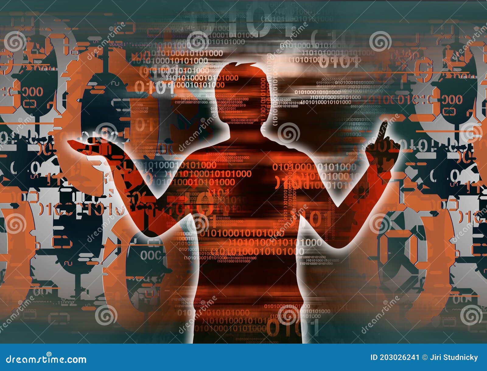 Programmer, Computer Expert Man Silhouette. Stock Illustration ... Programmer, Computer Expert Man Silhouette. Stock Illustration ...