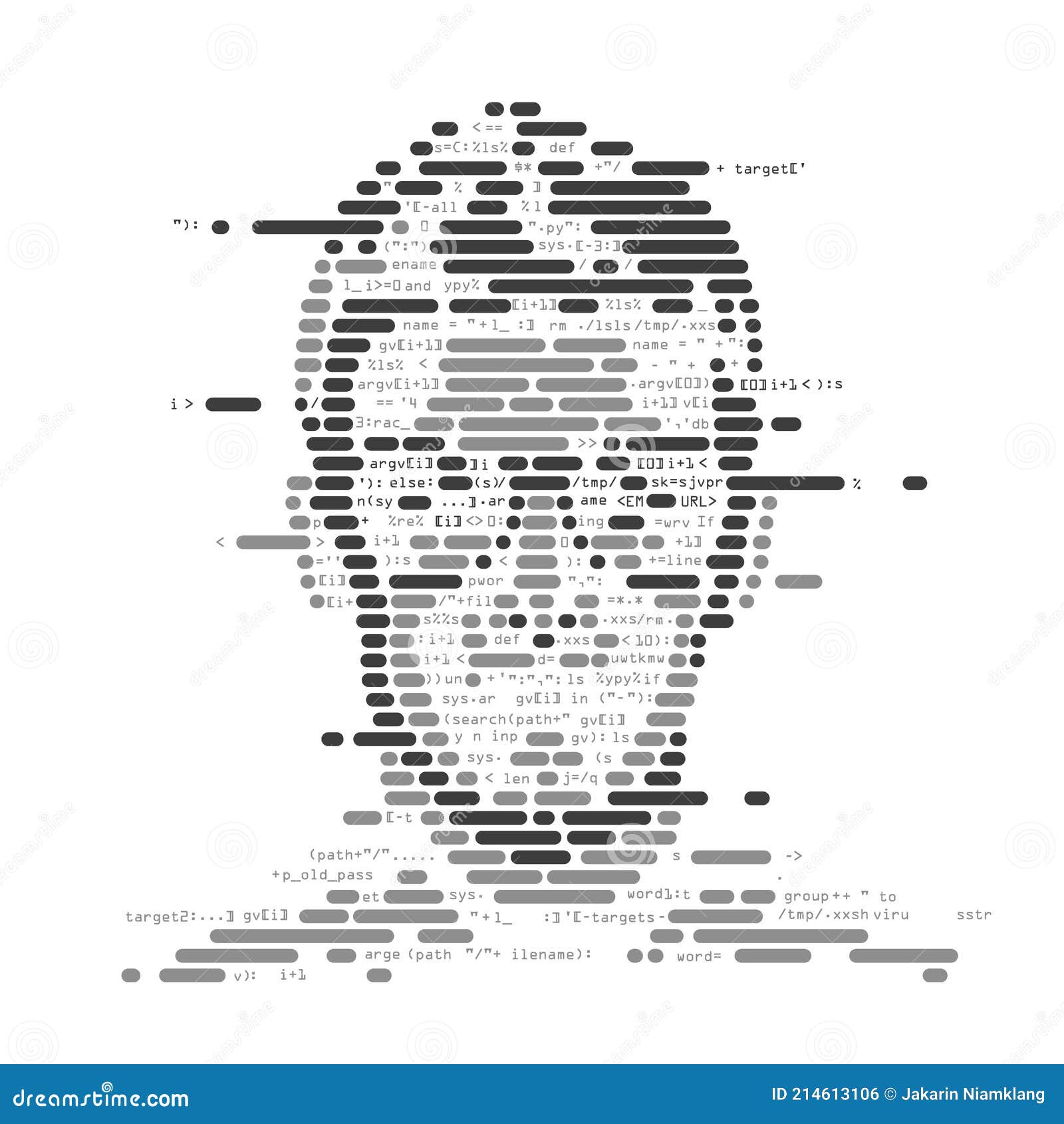 Programmer stock vector. Illustration of face, artificial - 214613106