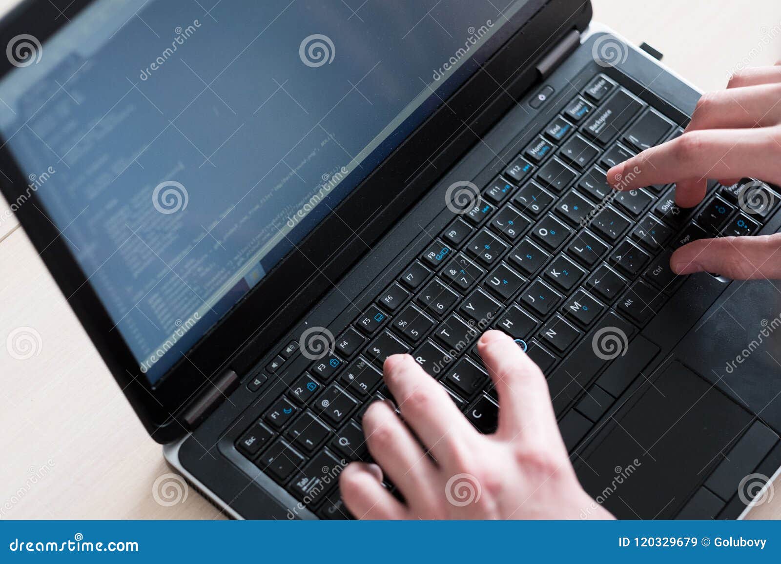 Programmer Courses Typing Code Laptop Software Stock Image Image Of Designing Profession