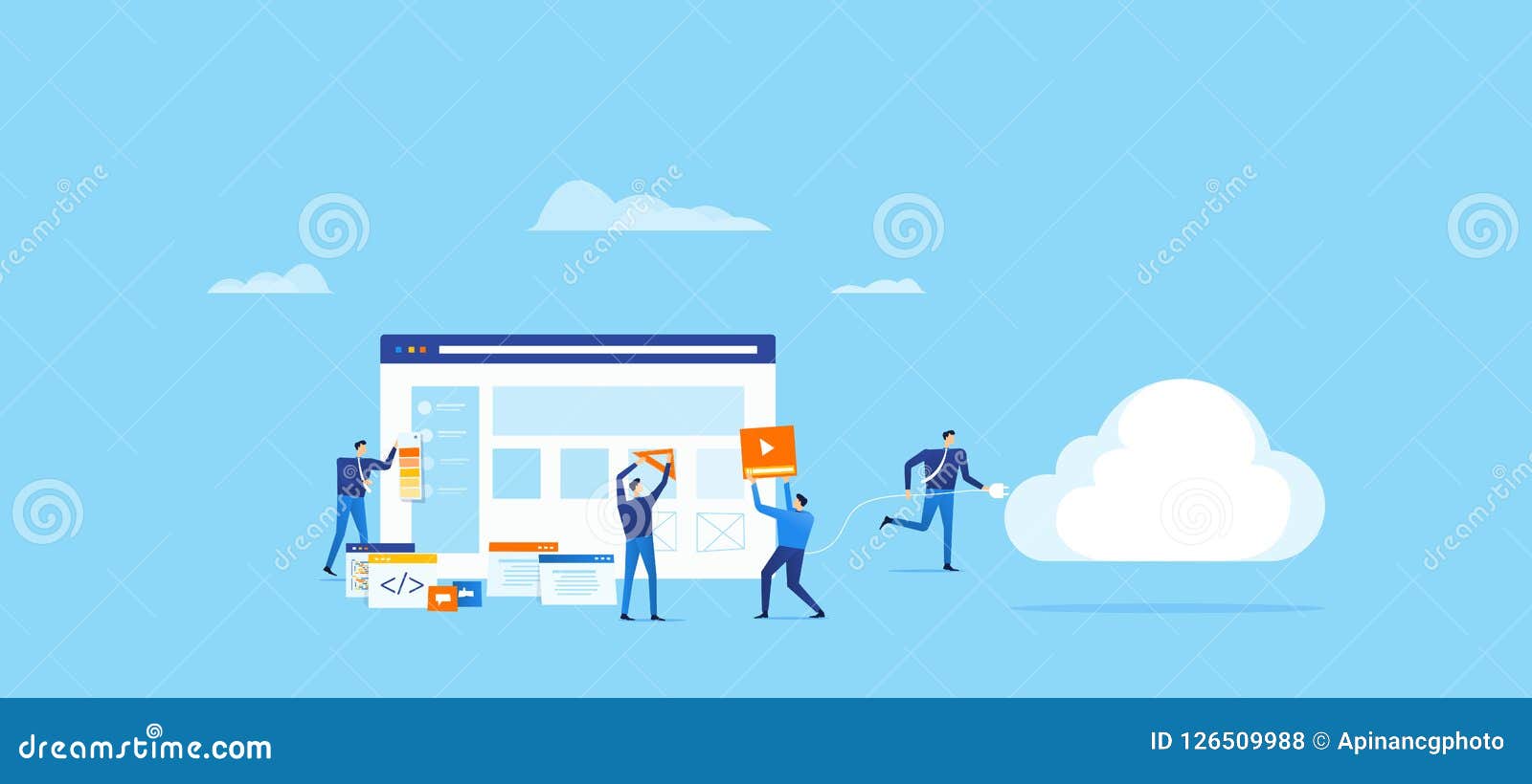 Programmer and Design Team Develop for Web Application and Connect To ...