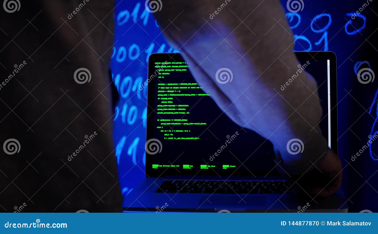 Programmer Developer Hacker Destroys Written Code Stock Footage - Video ...