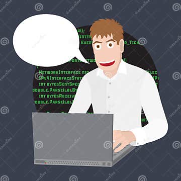 Programmer or Developer with Laptop. Programming Software or Web in ...