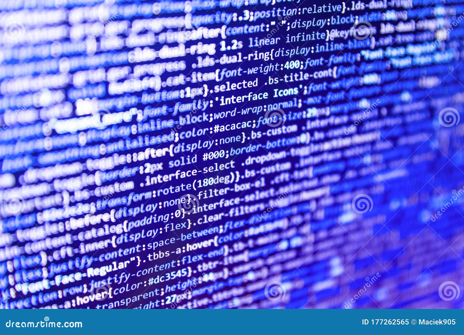 Programmer Developer Screen Abstract Screen Of Web Developer Programmer Working In A Software