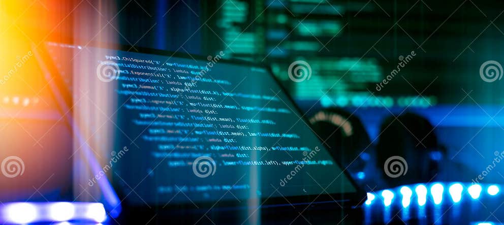 Programmer Developer Screen. Desktop PC Monitor Photo. it Business ...