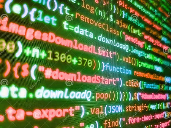Programmer Developer Screen, Web App Coding. Data Bits Computer Bits, Shadow and Dark Vignette ...