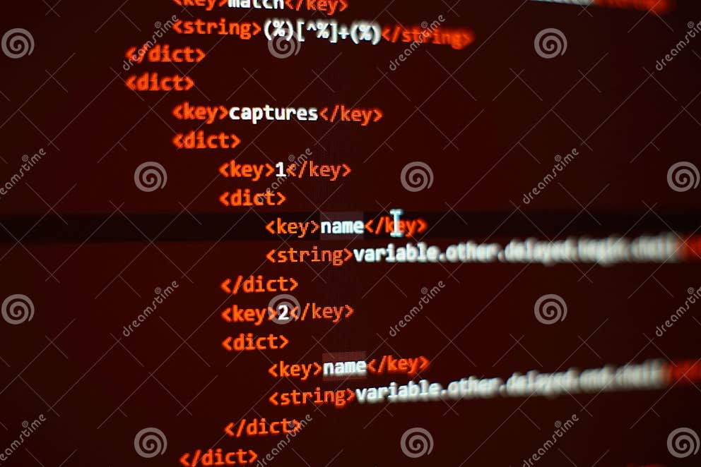 Programmer Developer Screen, Web App Coding. Script on Computer. Modern ...
