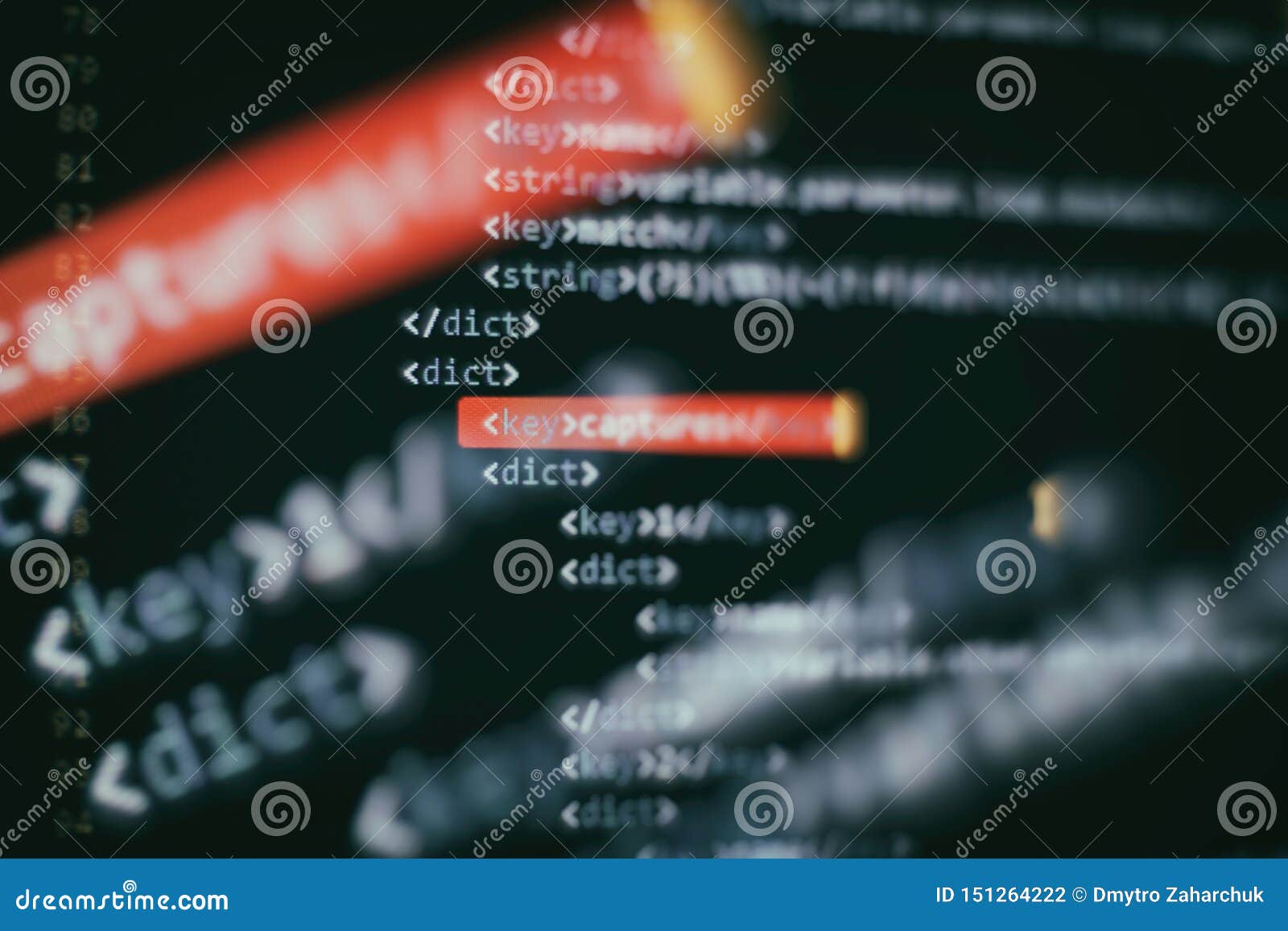 Programmer Developer Screen Web App Coding Script On Computer Modern Display Of Data Source