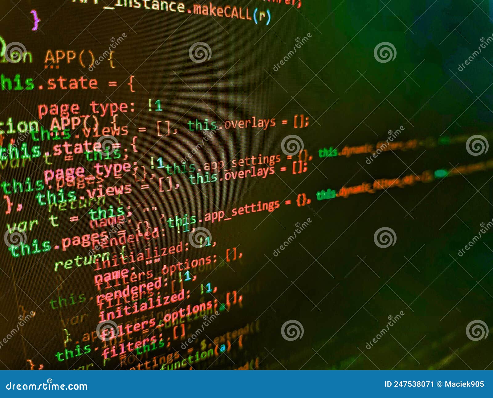 Programmer Developer Screen Developer Working On Program Codes In