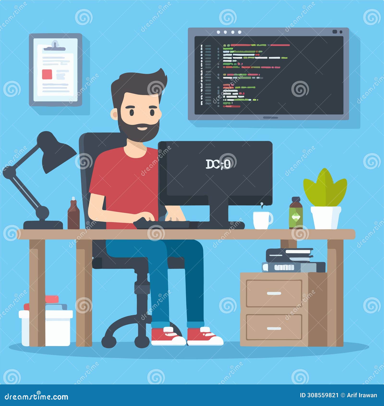 Programmer Developing Programming and Coding Technologies Stock Vector ... Programmer Developing Programming and Coding Technologies Stock Vector ...