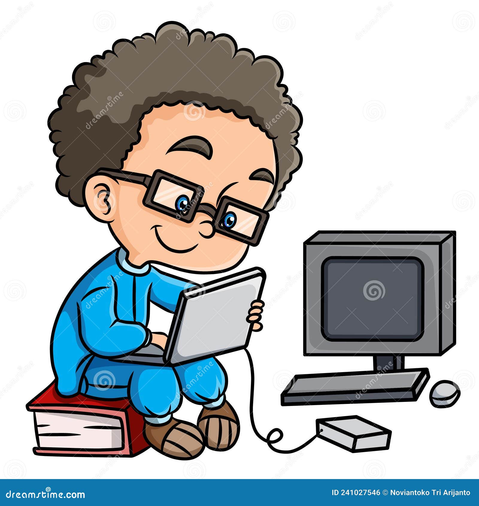 The Programmer is Doing the Coding in the Laptop Stock Vector ...