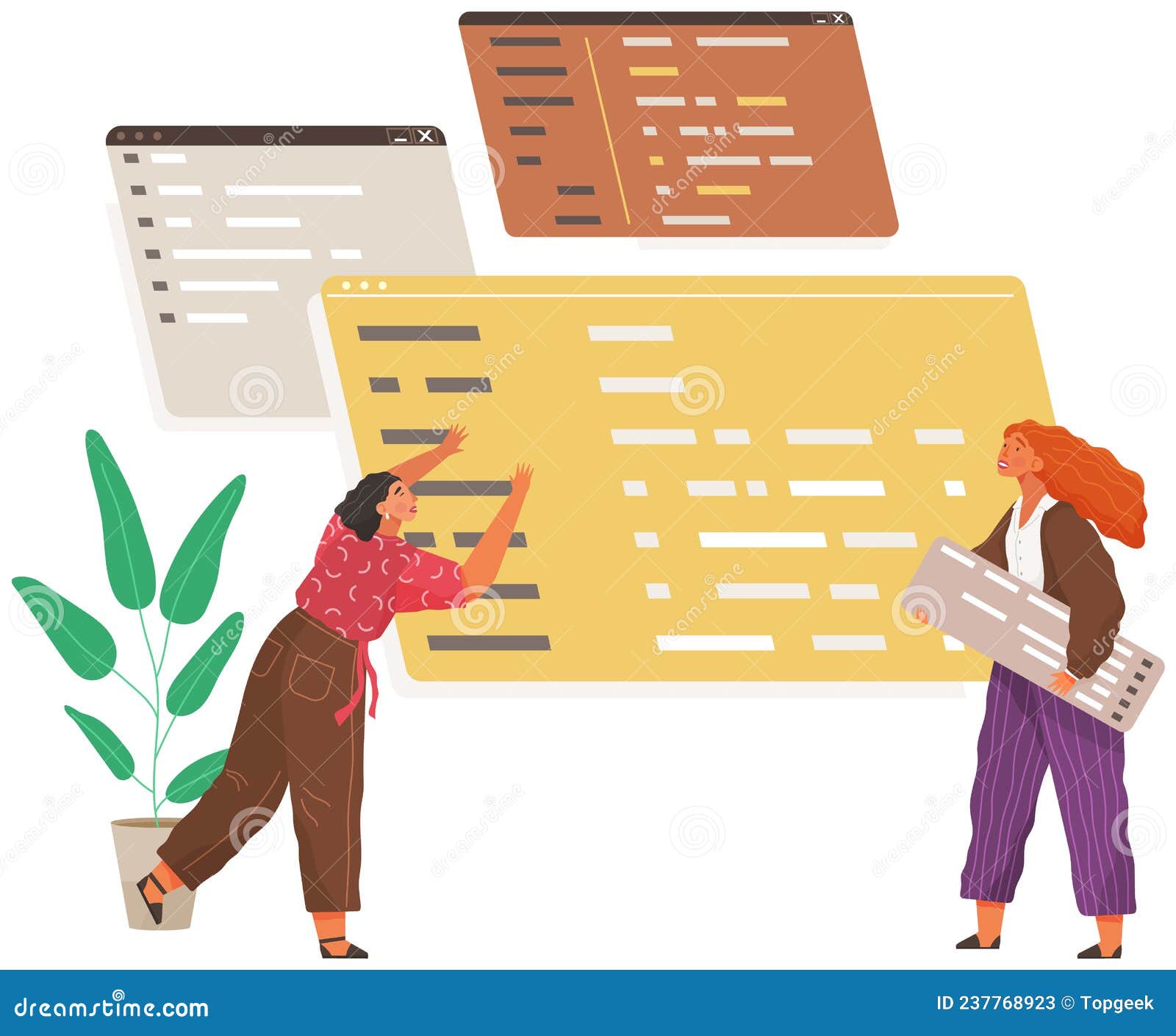 Programmer Engineering And Coding Set Of Programmers Working On Web 4811