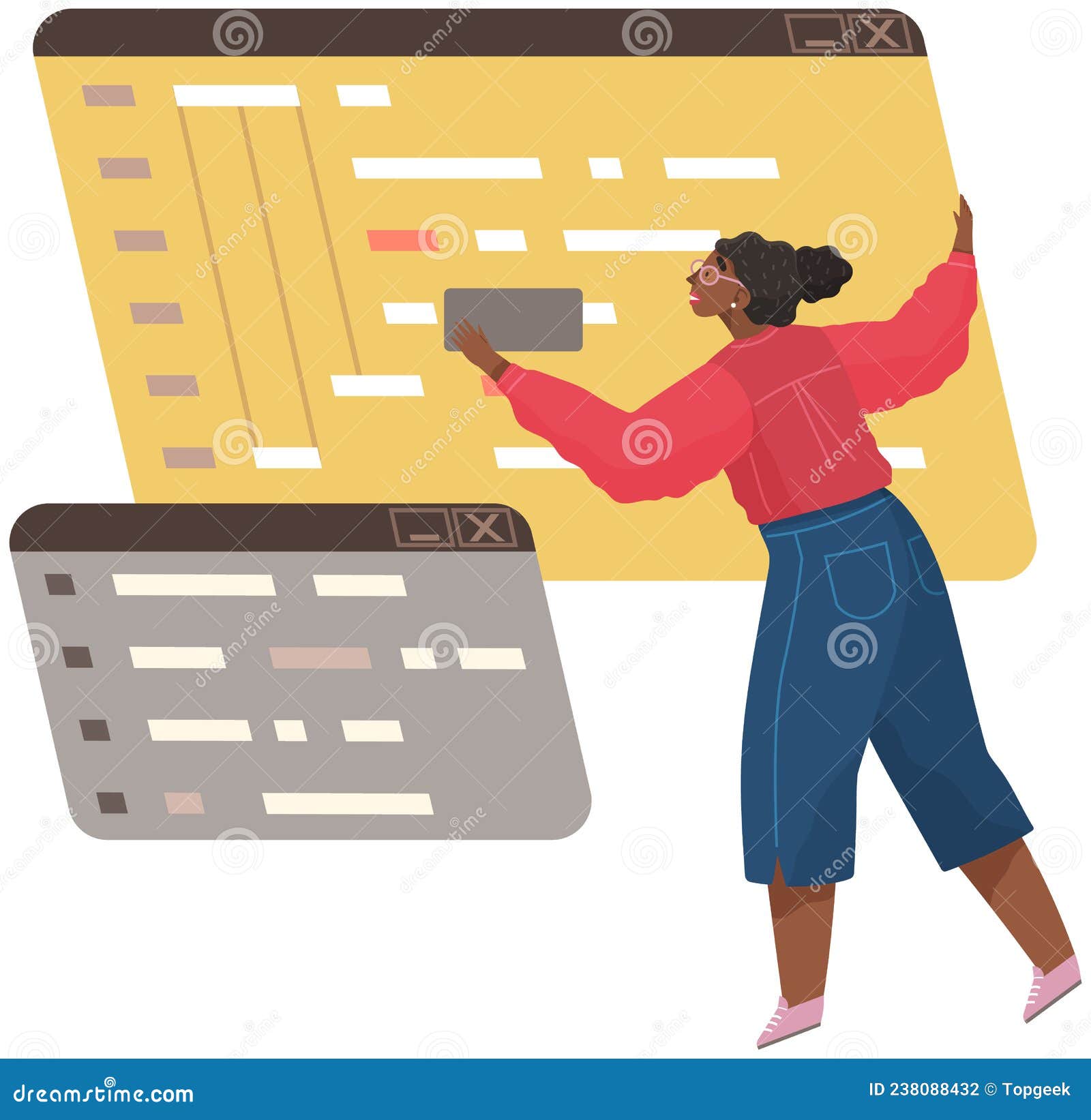 Programmer Engineering and Coding. Set of Programmers Working on Web ...