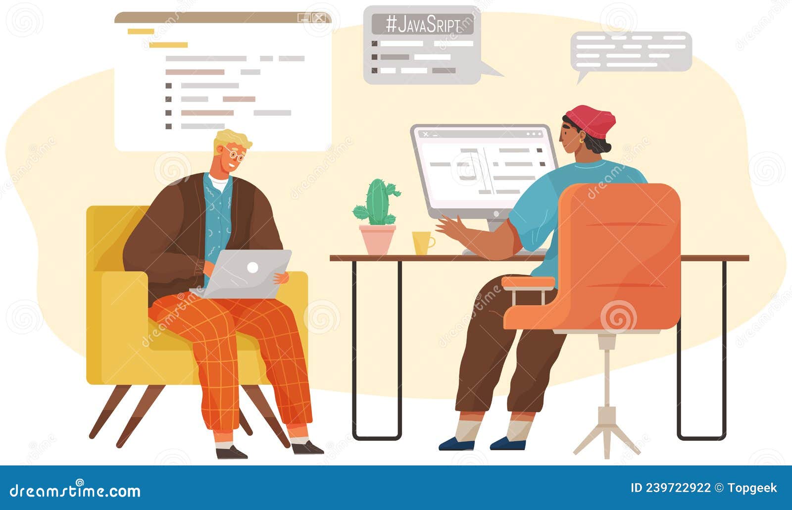 Programmer Engineering and Coding. Set of Programmers Working on Web Development on Computers ...