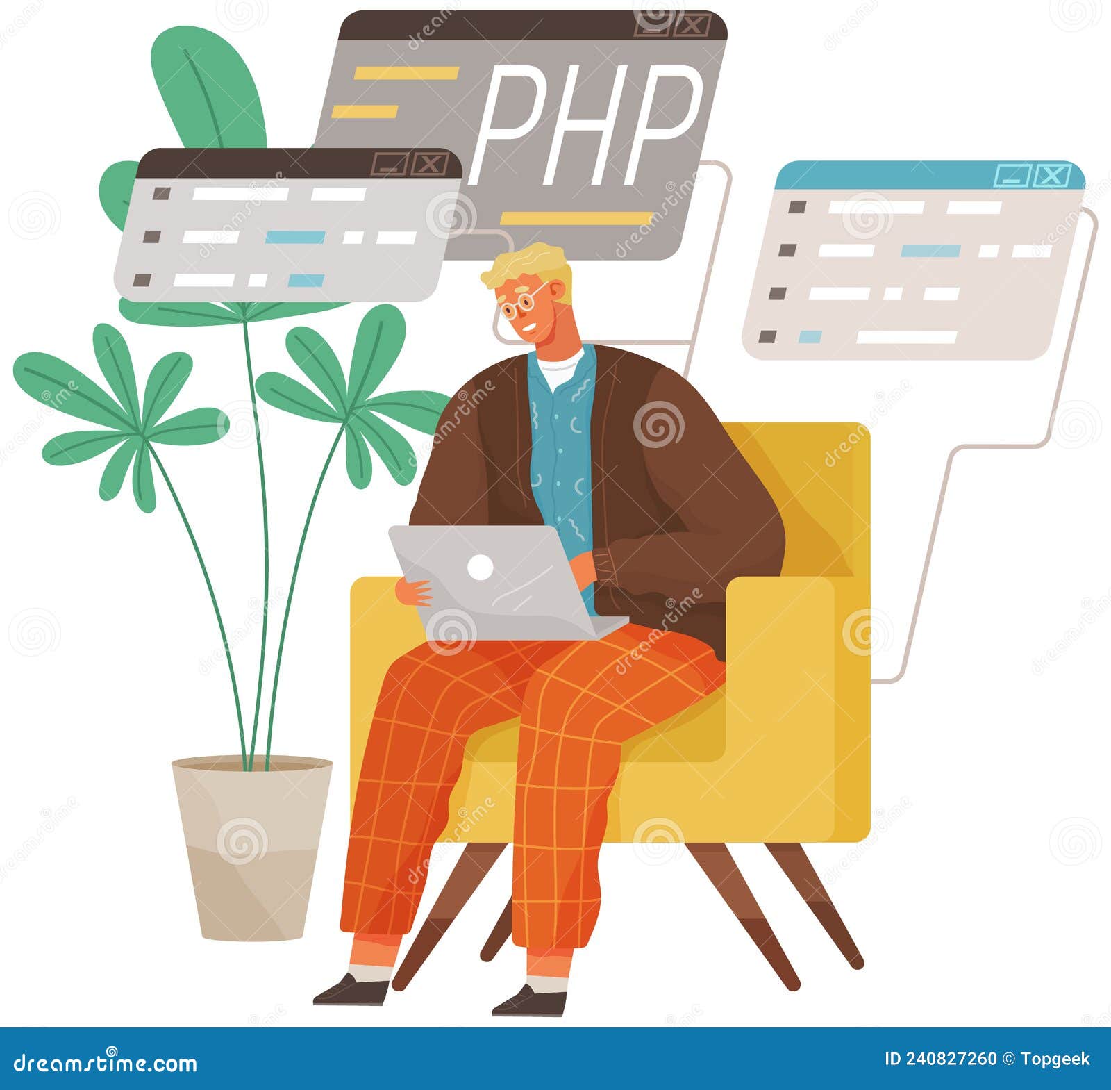 Programmer Engineering and Coding. Set of Programmers Working on Web Development on Computers ...