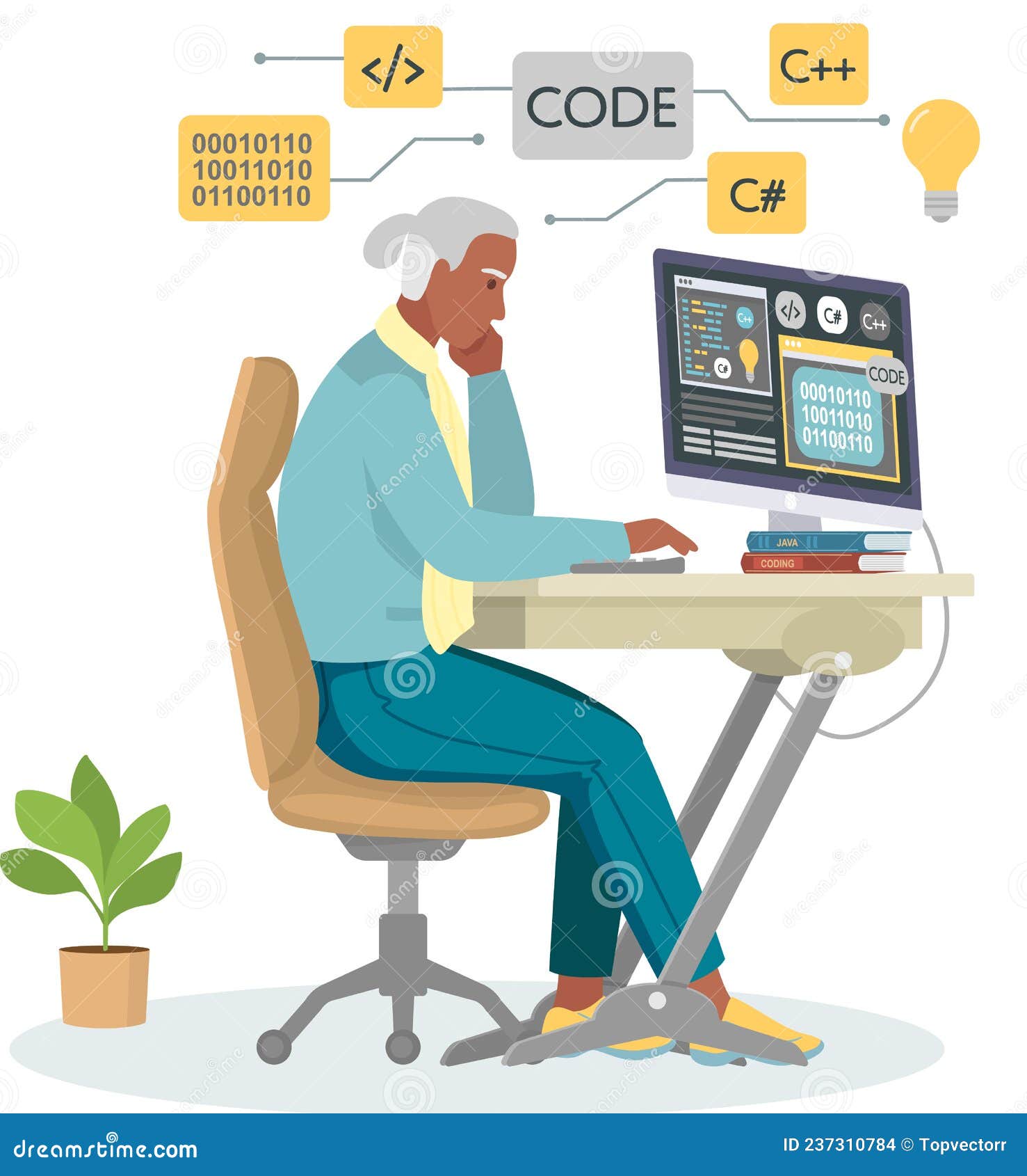 Programmer Engineering and Coding. Programmer Working on Web ...
