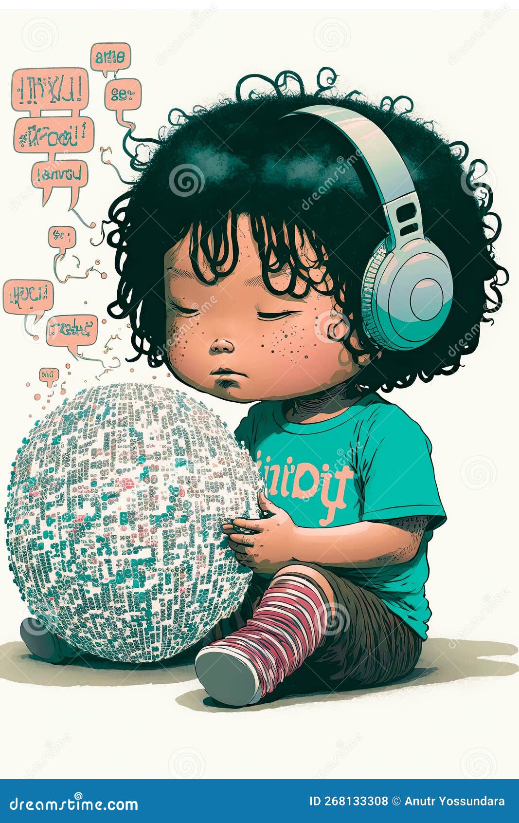 Programmer Girl with Floating Hologram Idea for Technology Educational ...