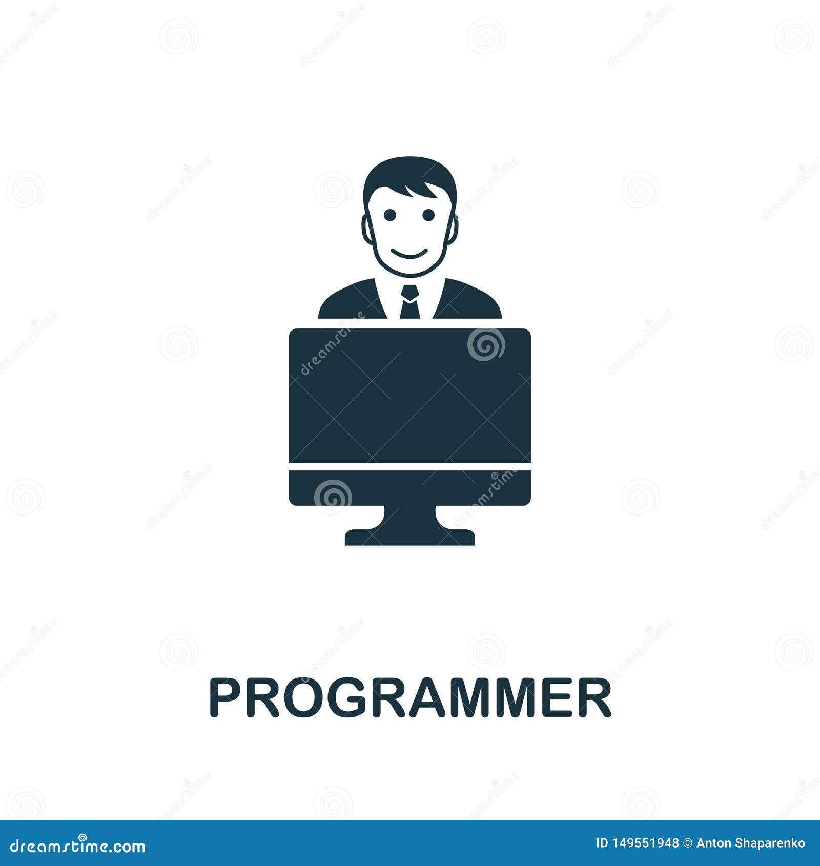 Programmer Icon Creative Element Design From Programmer Icons Collection Stock Illustration