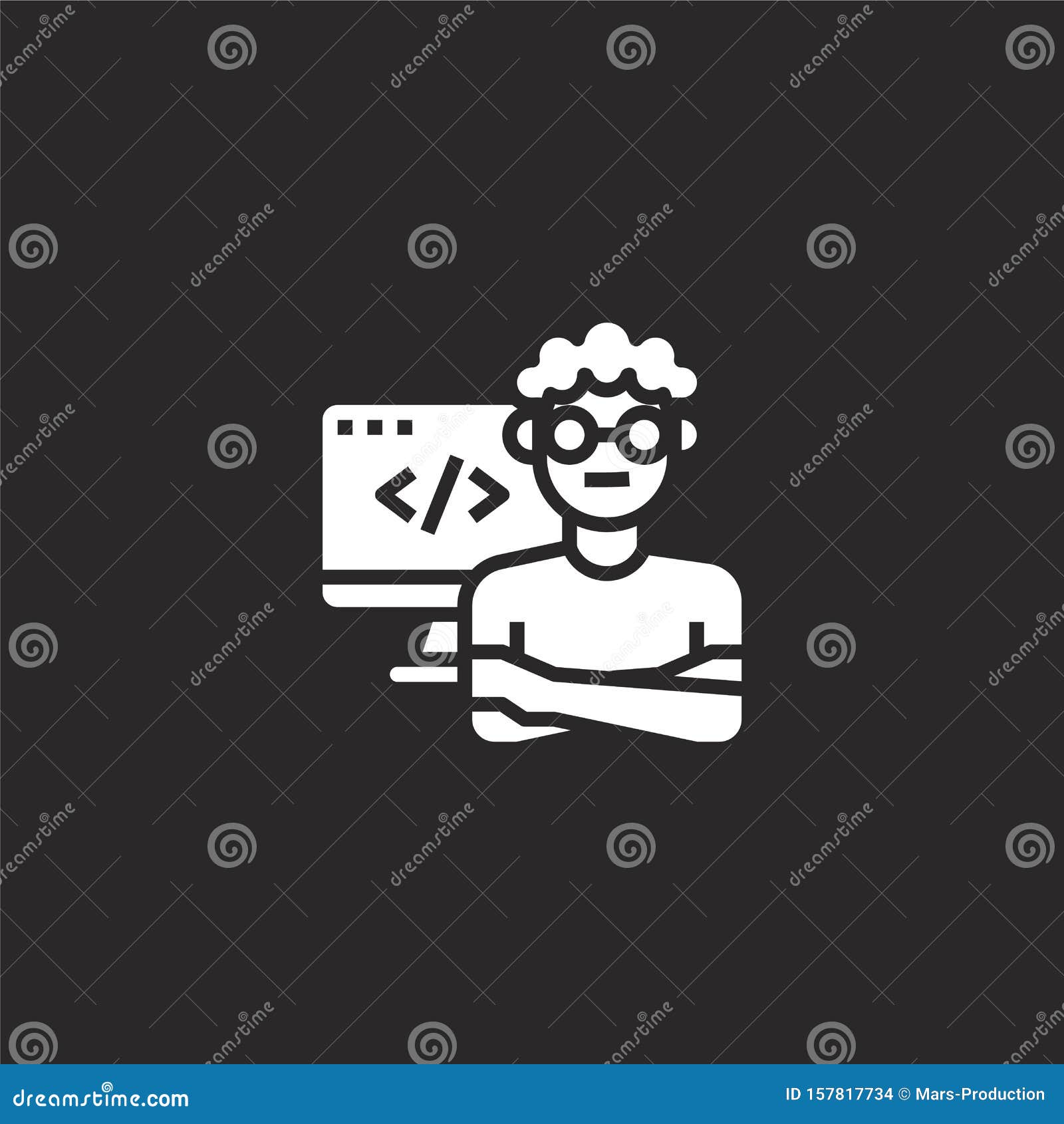 Programmer Icon. Filled Programmer Icon for Website Design and Mobile ...