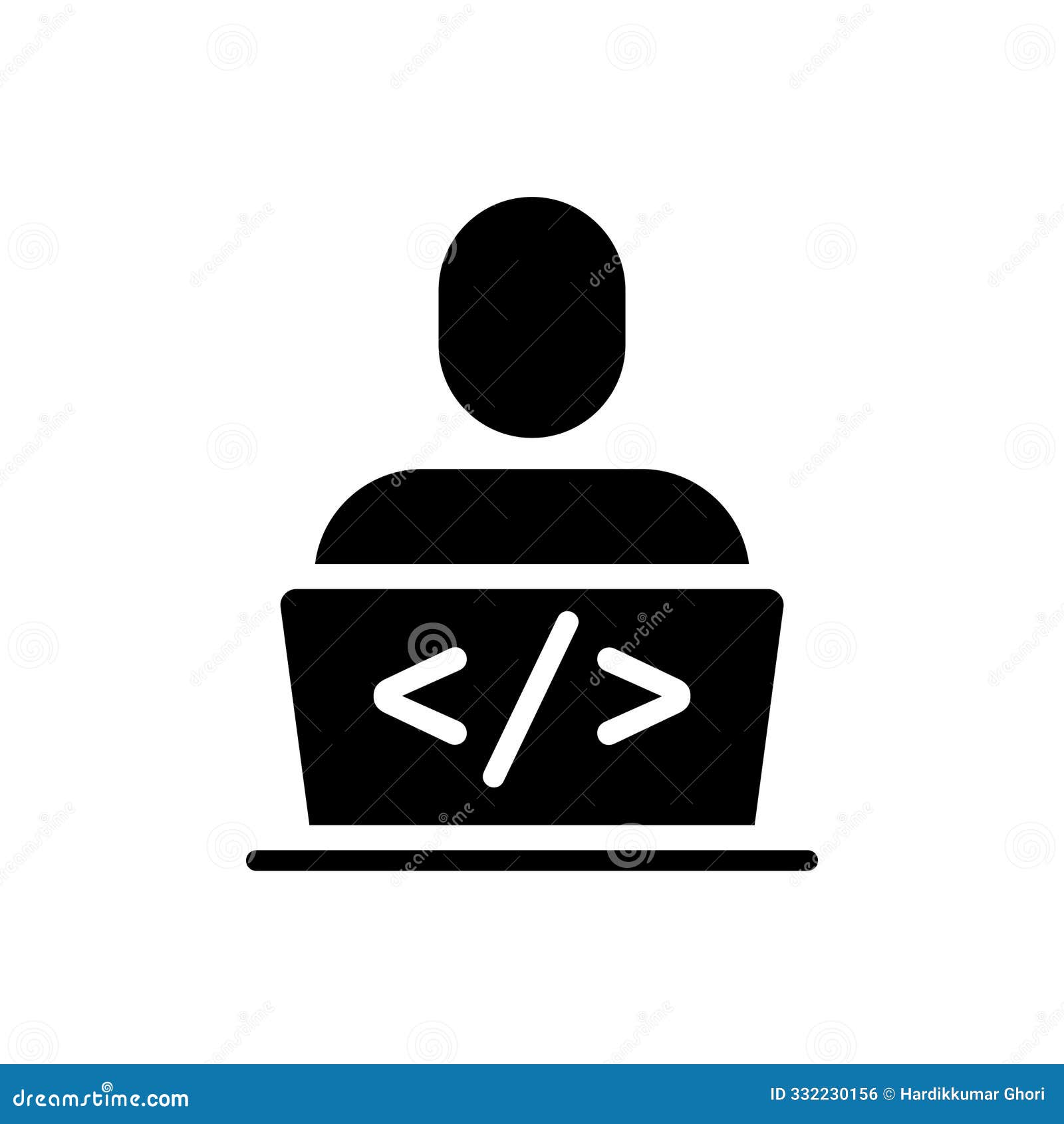 Programmer Icon Set. Software Web Application Vector Symbol in a Black ...