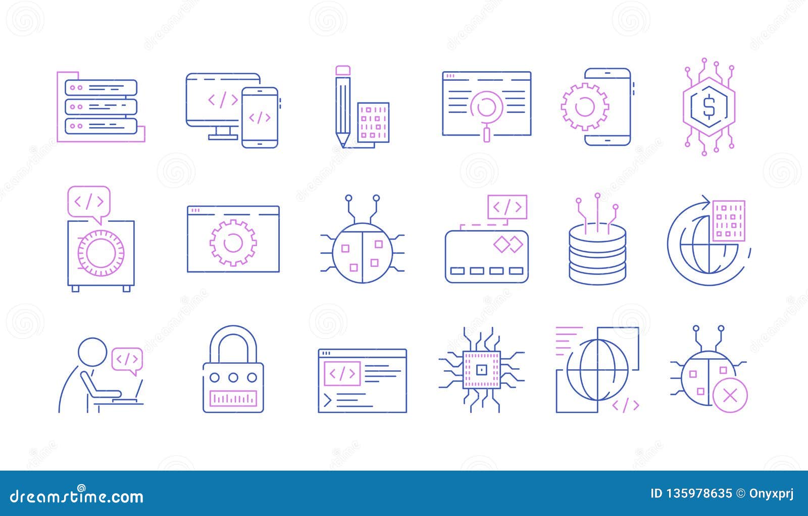 Programmer Icon Javascript Coder Bug Fix Computer Software Expert Program Language Vector