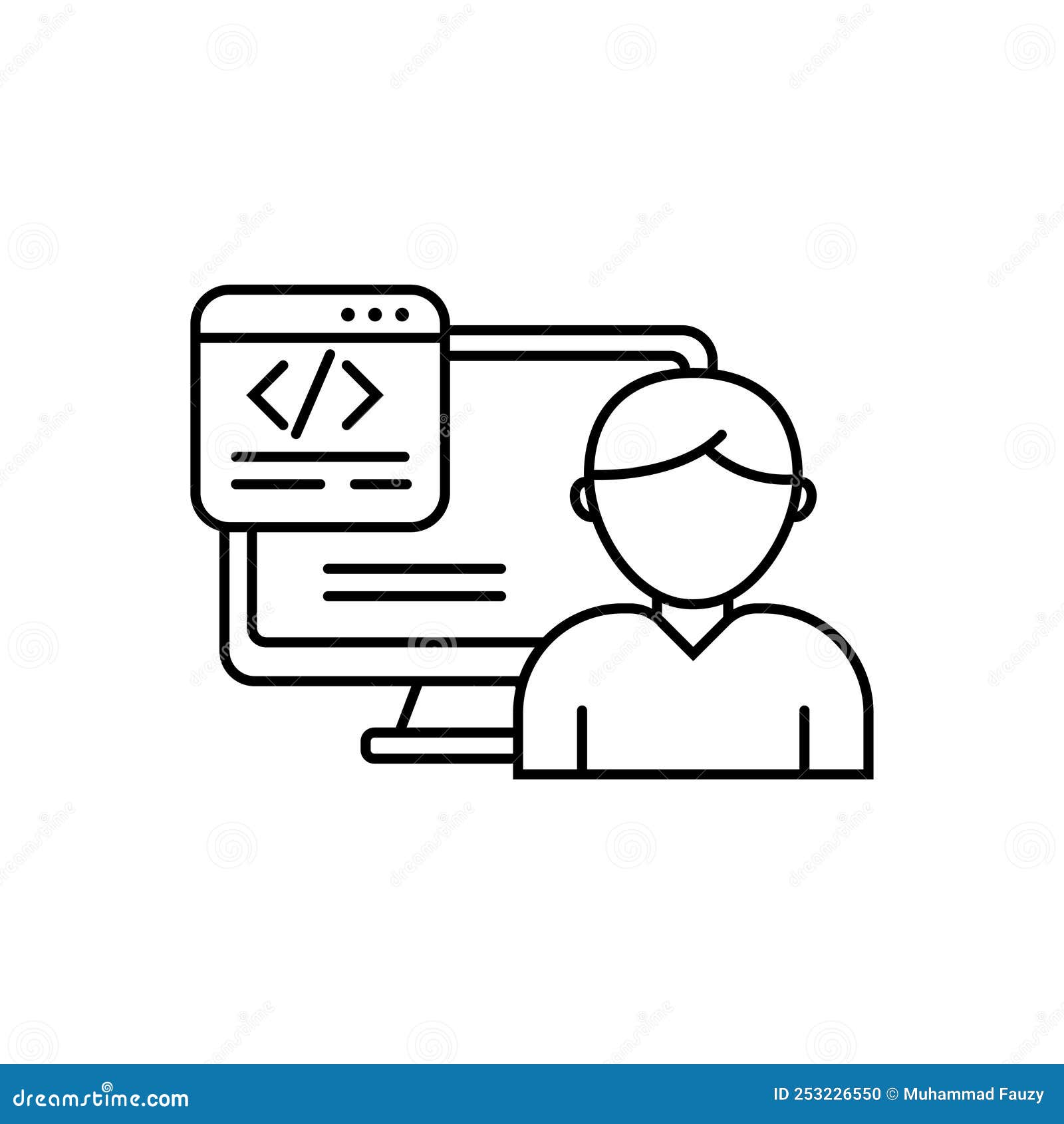 Programmer Icon Vector Isolated On White Background, Logo Concept Of ... Programmer Icon Vector Isolated On White Background, Logo Concept Of ...