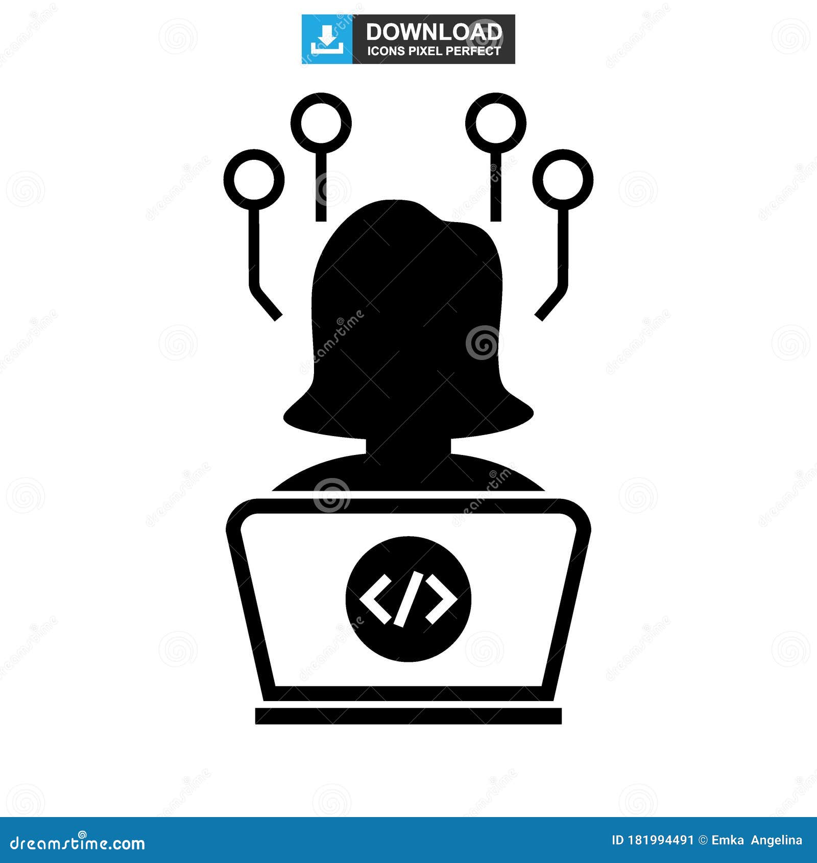 Programmer Icon or Logo Isolated Sign Symbol Vector Illustration Stock ...