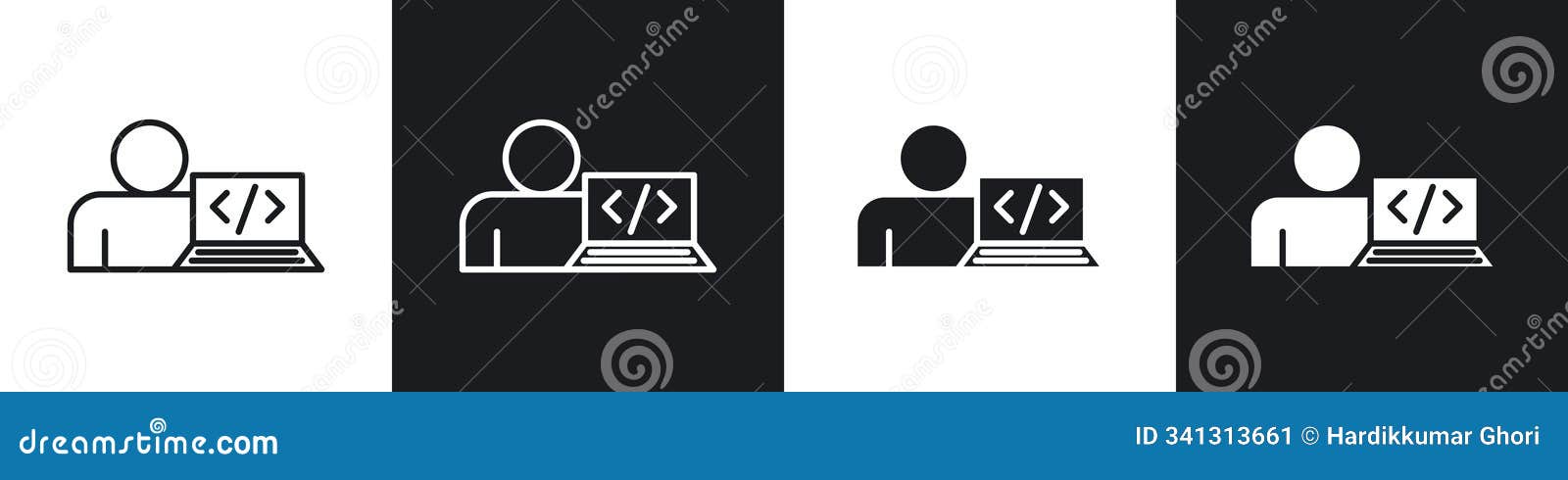 Programmer Icon Javascript Coder Bug Fix Computer Software Expert