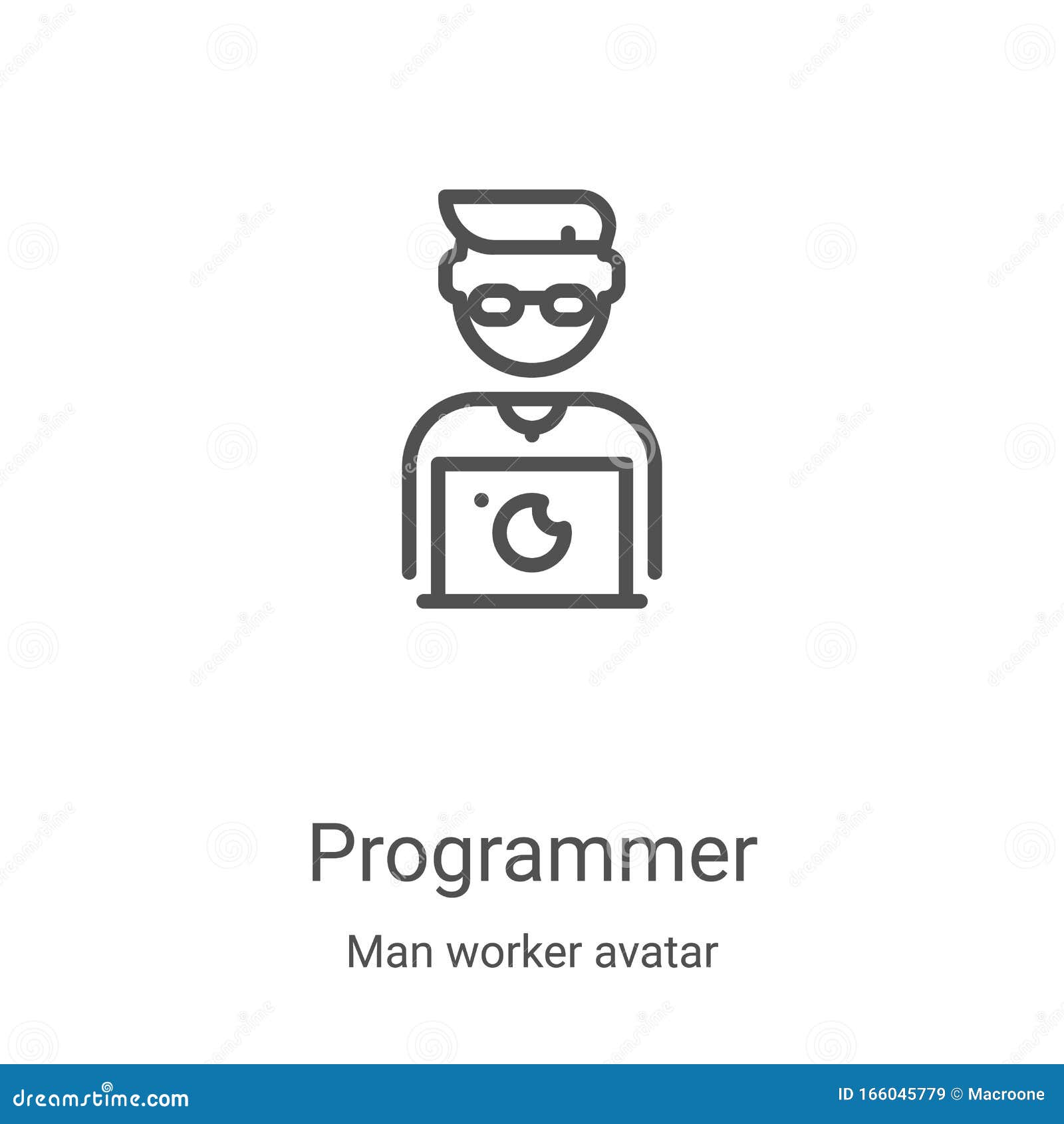 Programmer Icon Javascript Coder Bug Fix Computer Software Expert Program Language Vector