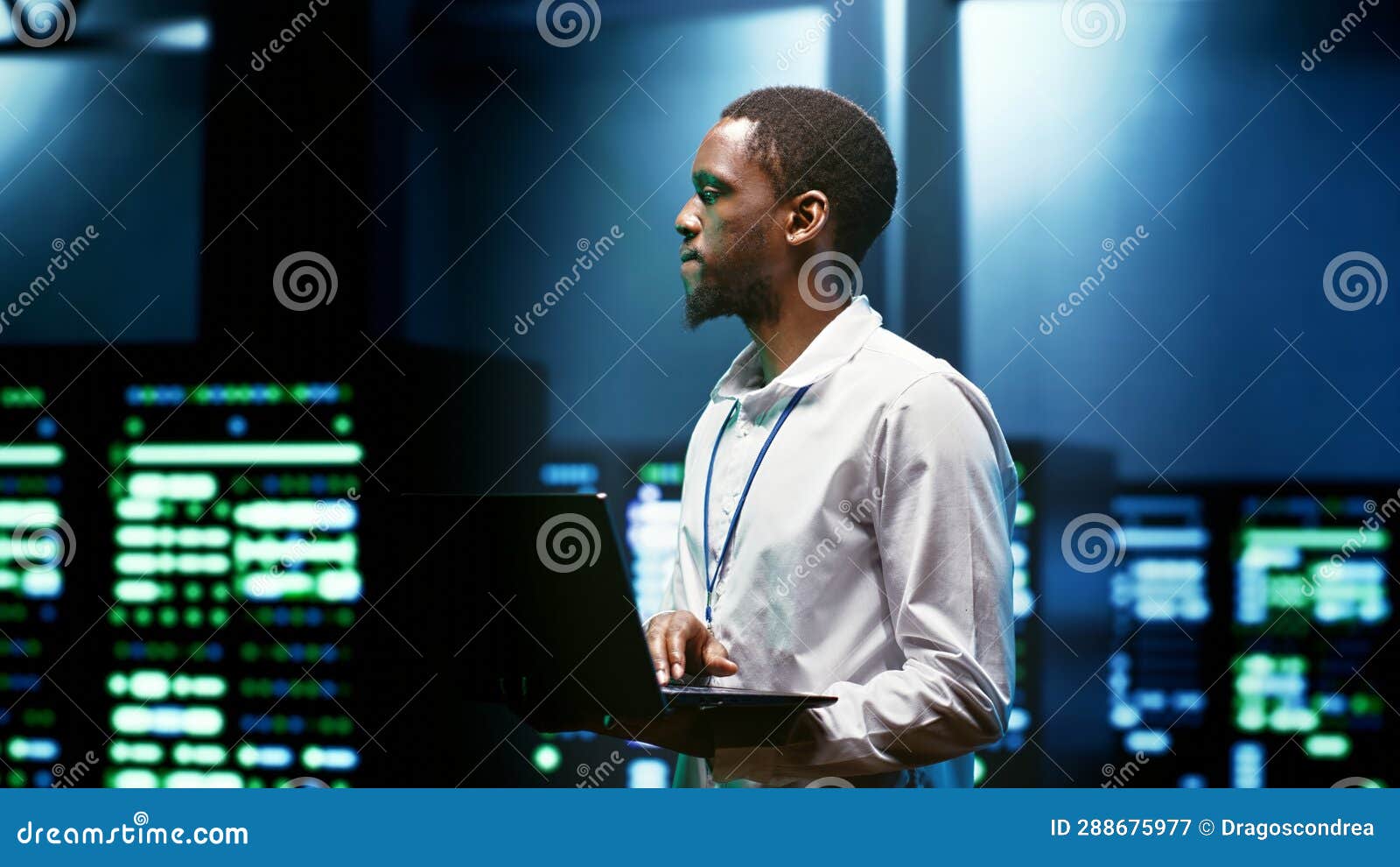 It Programmer Installs Server Firewalls Stock Image - Image of cybersecurity, threats: 288675977