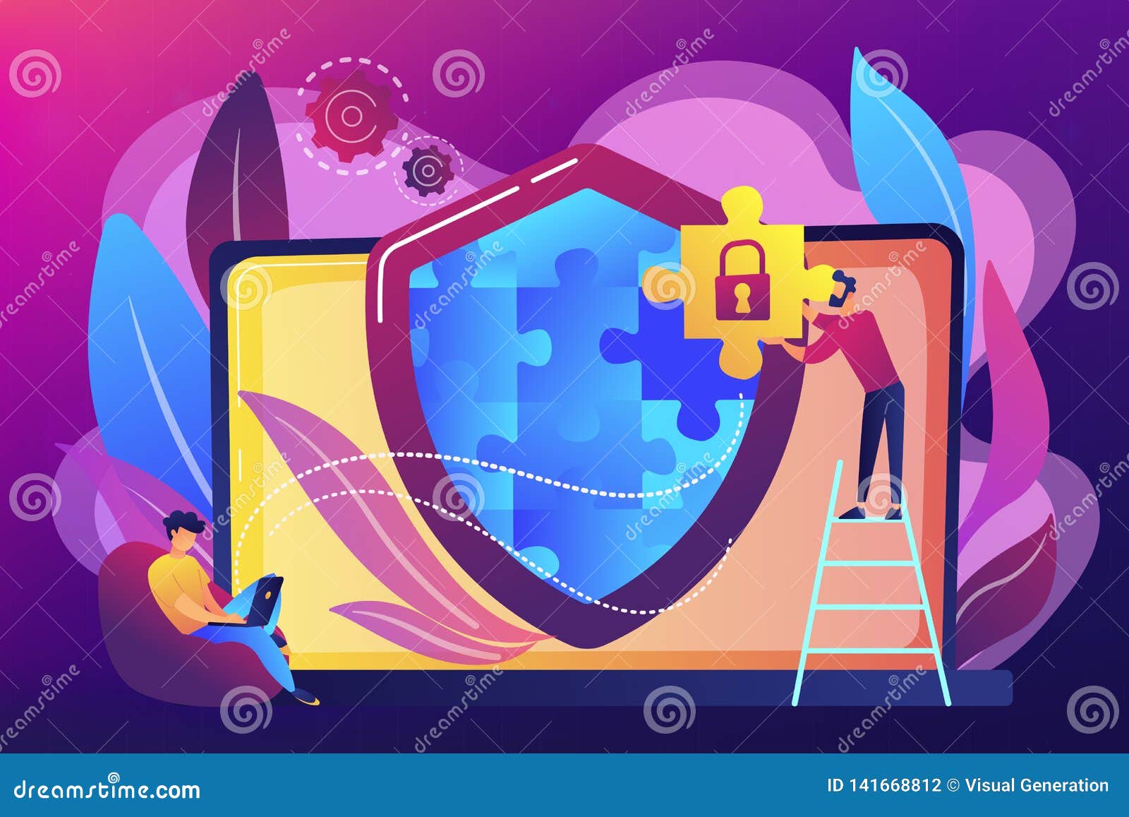 Firewall Concept Vector Illustration. Stock Vector - Illustration of ...